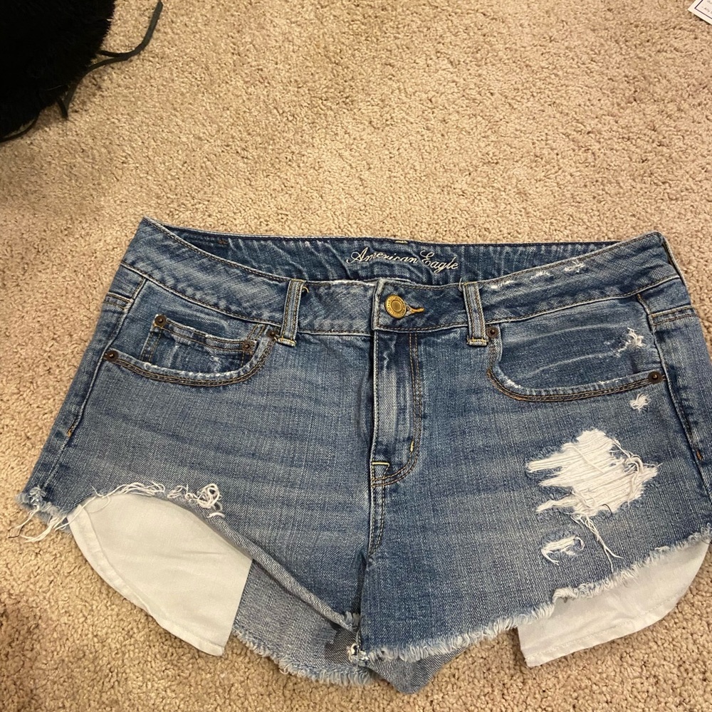 Ripped Jean Shorts - Gem